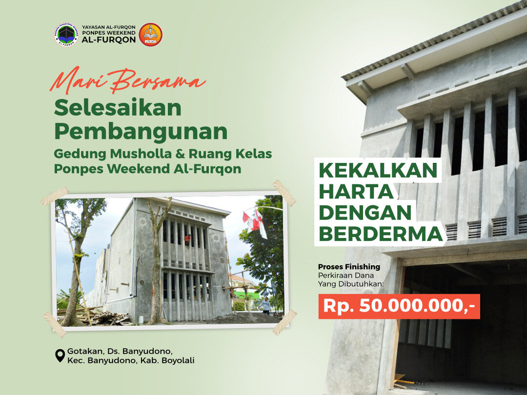 Proyek Pembangunan Musholla & Ruang Kelas Pondok Pesantren Weekend Al ...